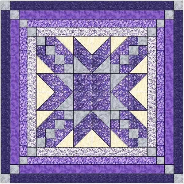 Amazon.com: Quilt Kit Elegant Star/Purple Passion/Pre Cut Ready to Sew