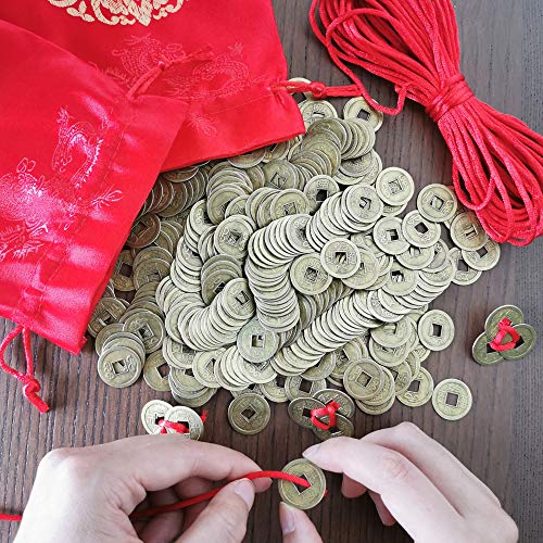 Snapklik.com : 300 Pcs Chinese Lucky Coins Decorations Feng Shui Coins ...