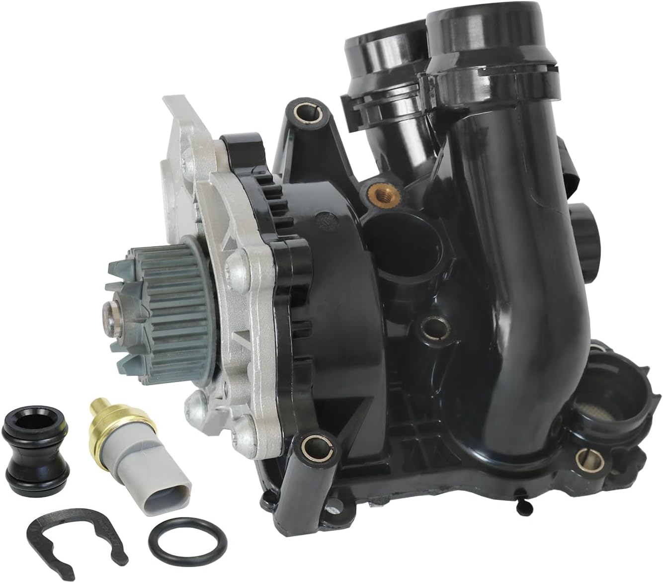 Amazon.com: RALBDX Electric Engine Water Pump Thermostat Housing Assembly Compatible with Audi ...