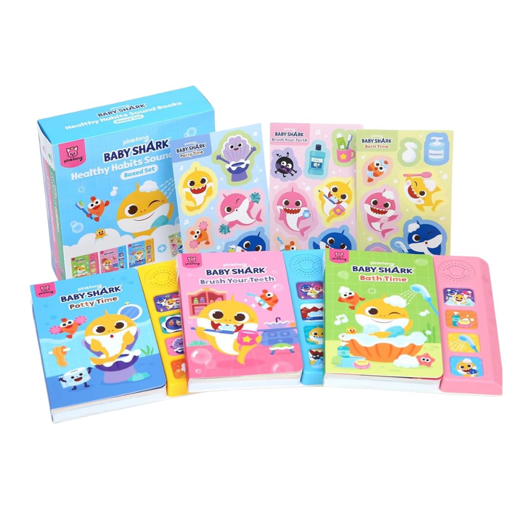 Snapklik.com : Pinkfong Baby Shark Healthy Habits Sound Books Boxed Set ...
