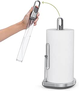 simplehuman Kitchen Roll Holder with Spray Pump, Free Standing, Easy ...