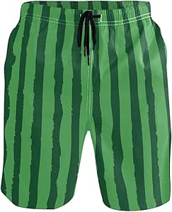 Amazon.com: Watermelon Rind Men's Swim Trunks Beach Shorts Quick Dry ...