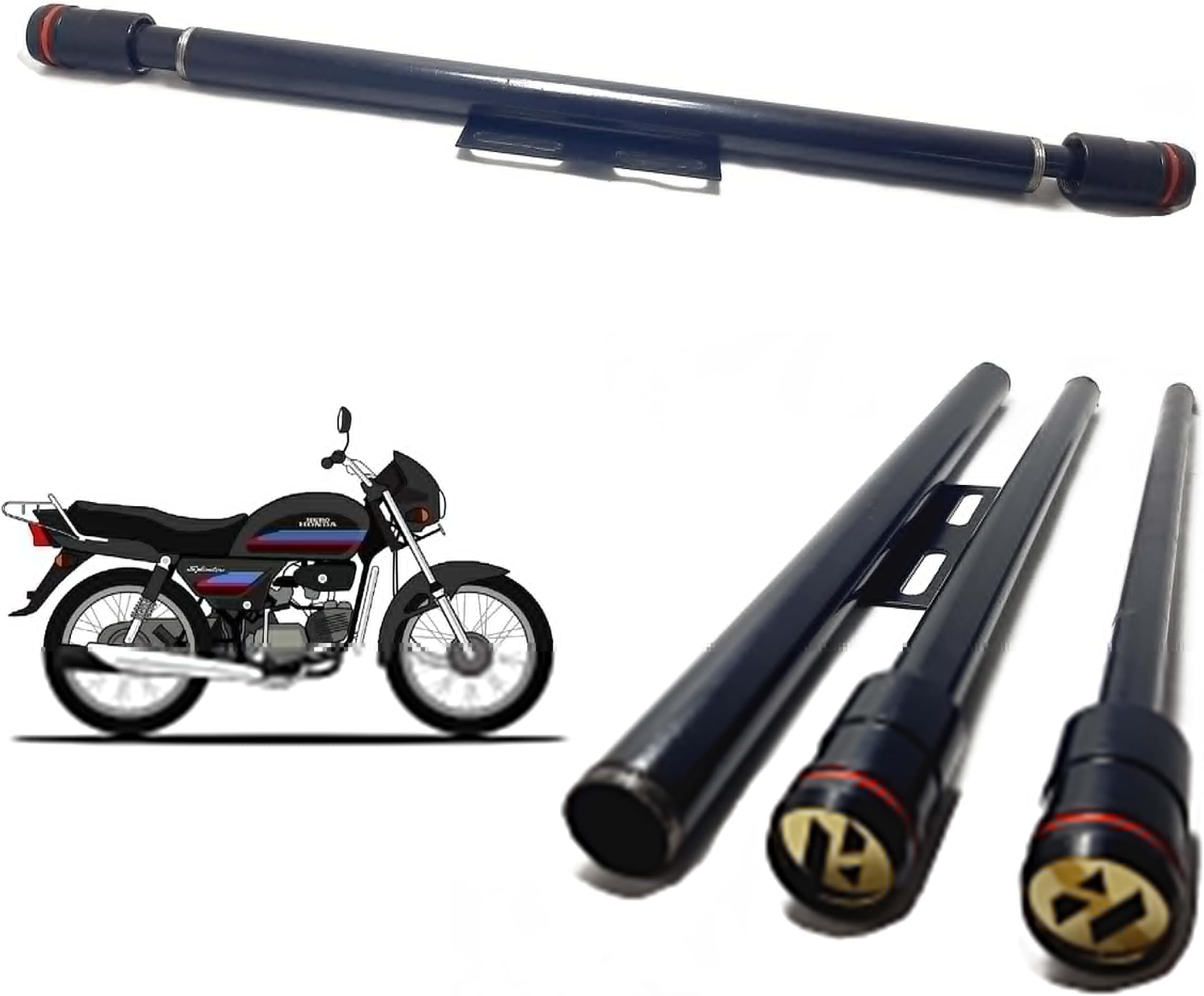 SRPHERE Heavy Double Side Open Rod Leg Guard for Splendor/Splendor Plus ...