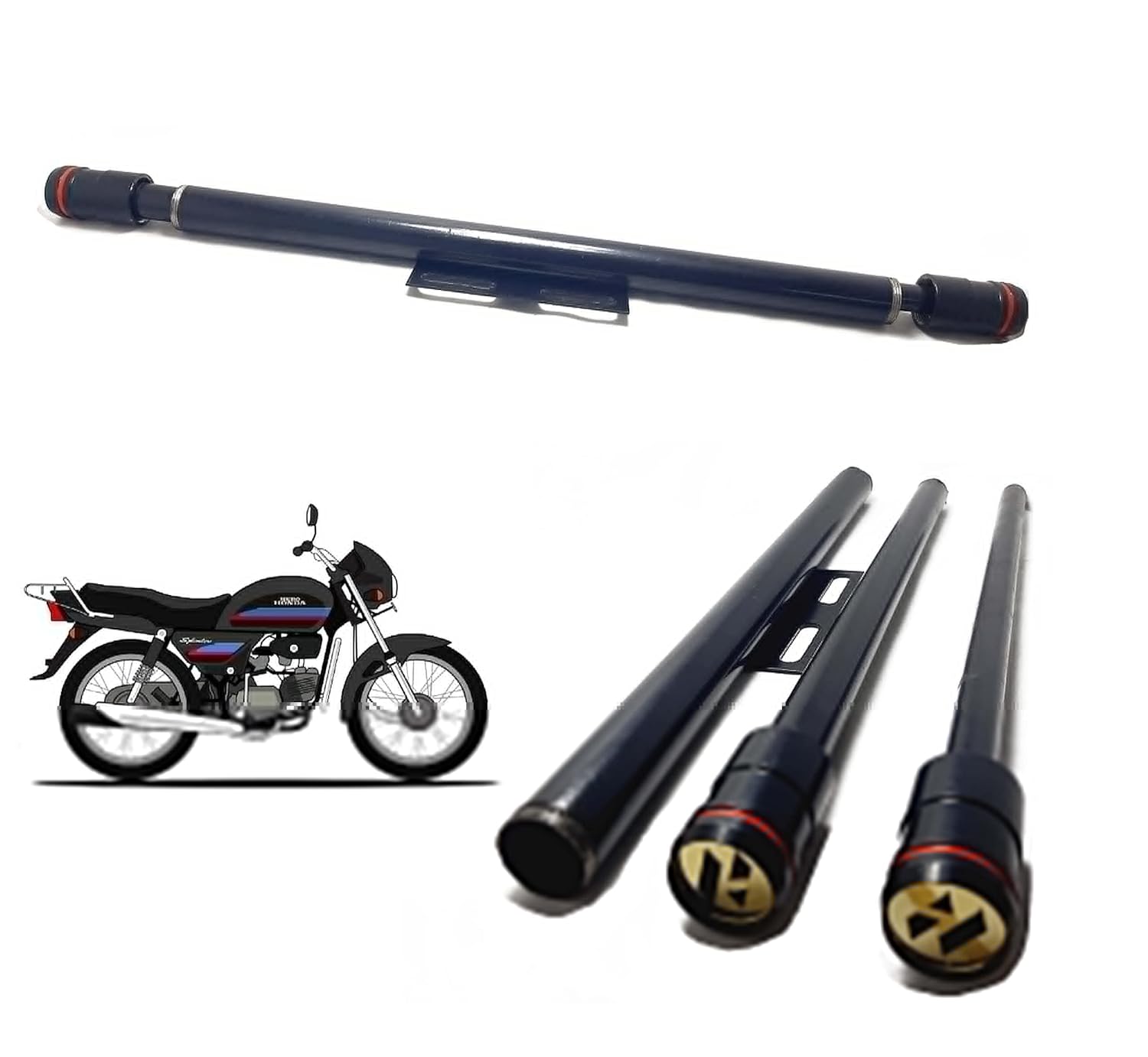 SRPHERE Heavy Double Side Open Rod Leg Guard for Splendor/Splendor Plus ...