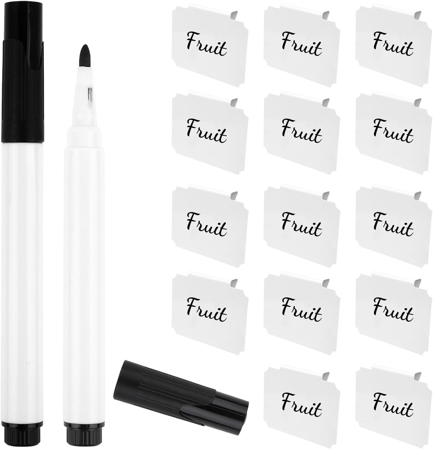 Label Holders Adhesive Shelf Tags - Fushing 50Pcs Clear Plastic Labels ...