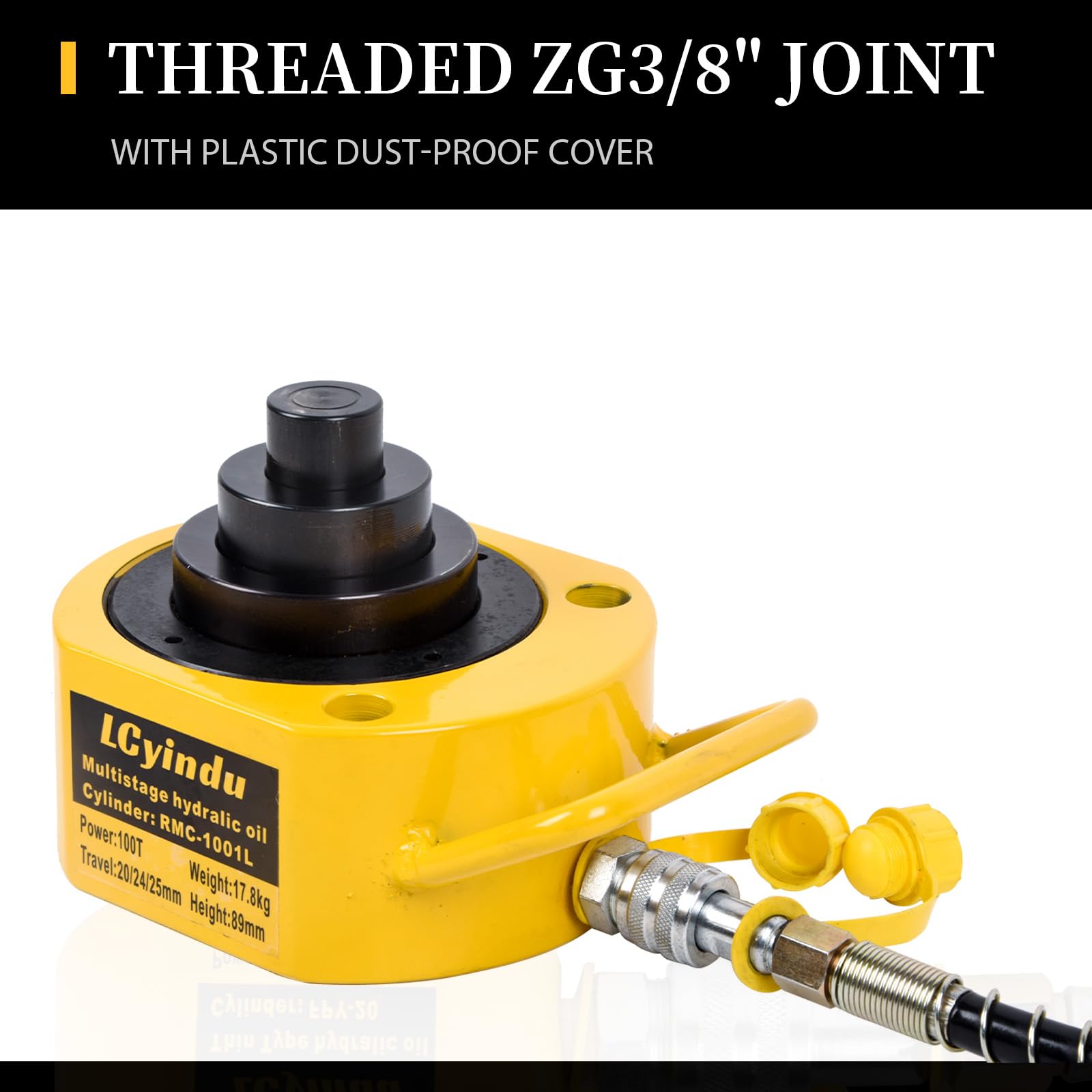 Snapklik.com : 100T Multi Section Stroke Hydraulic Ram Cylinder Jack 2. ...
