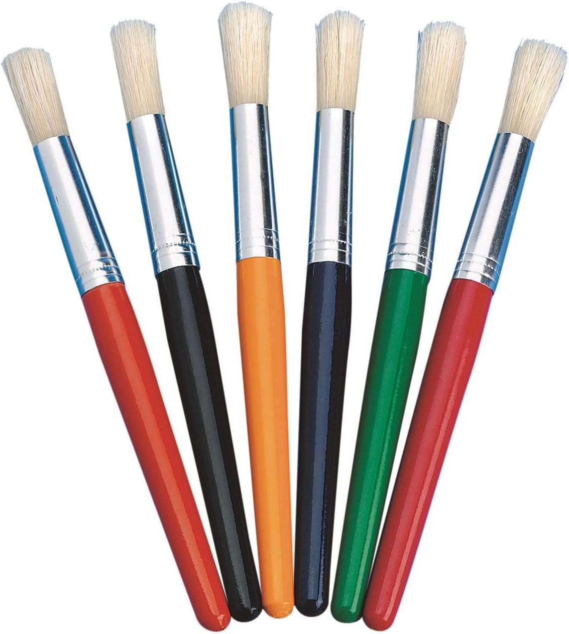 Amazon.com: S&S Worldwide Stubby Paint Brushes, Smooth, Colored Handles ...