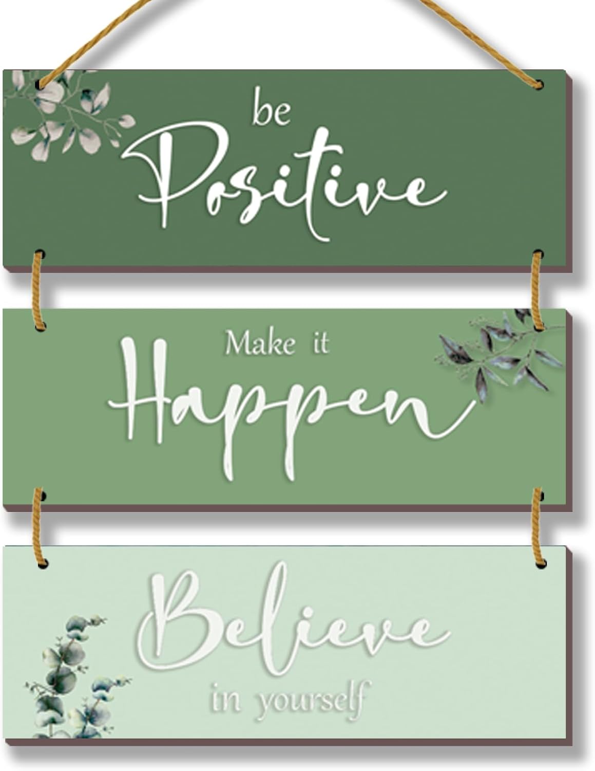 Amazon.com: FENCORDAR 3 Pieces Office Wall Decor Inspirational Rustic ...