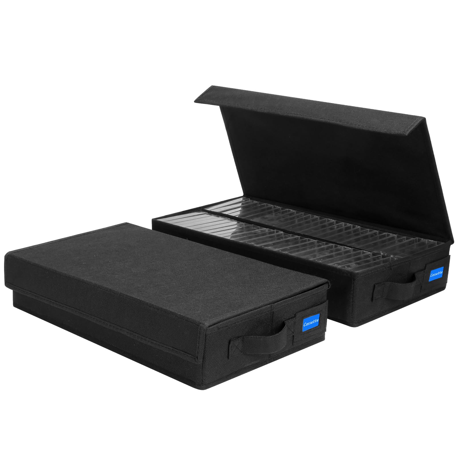 Amazon.com: BOATISLE Cassette Tape Storage Box with Handles and Lid ...