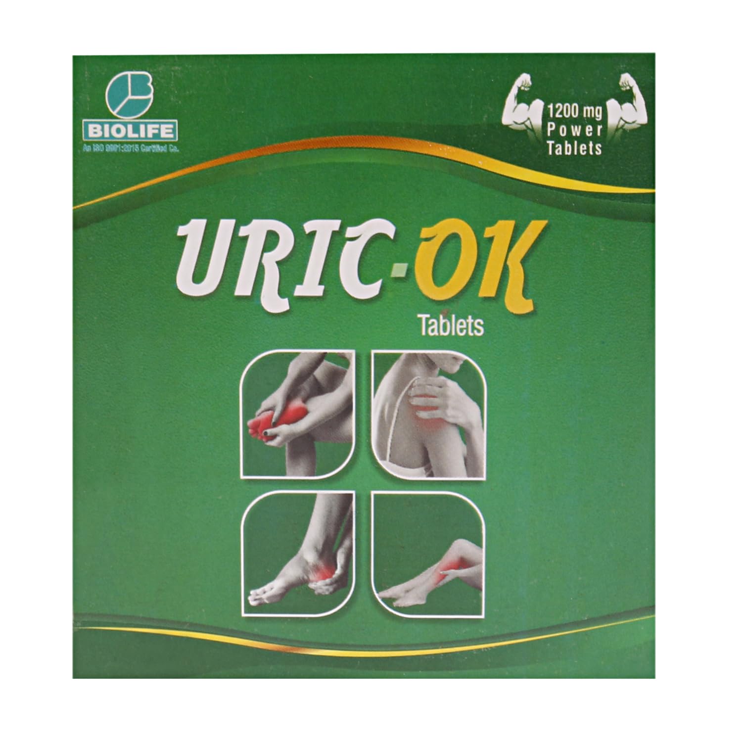 Biolife Uric-Ok for Bones,Joint Pain,Inflammation & Stiffness (100 ...