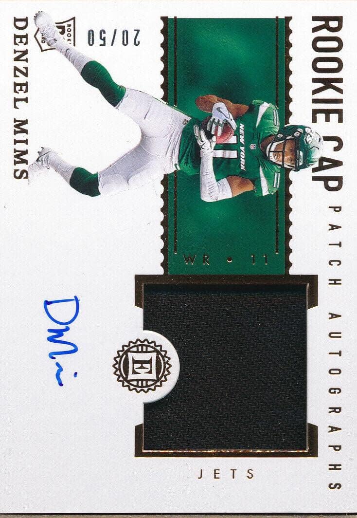 2020 Panini Encased #123 Denzel Mims Rookie Autograph Patch Hat /50 ...