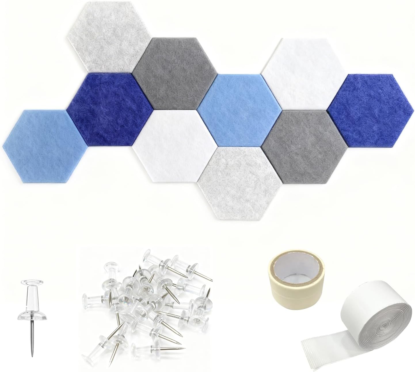 Amazon.com : Hexagon Cork Board Tiles, 10 Pack with Adhesive Tape ...