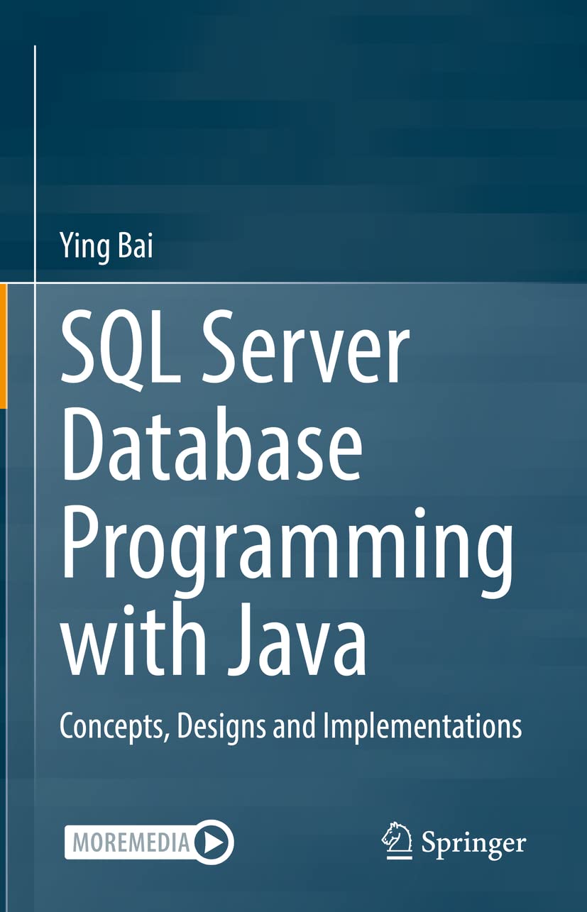 Sql Server Database Programming With Java Concepts Designs And 1665