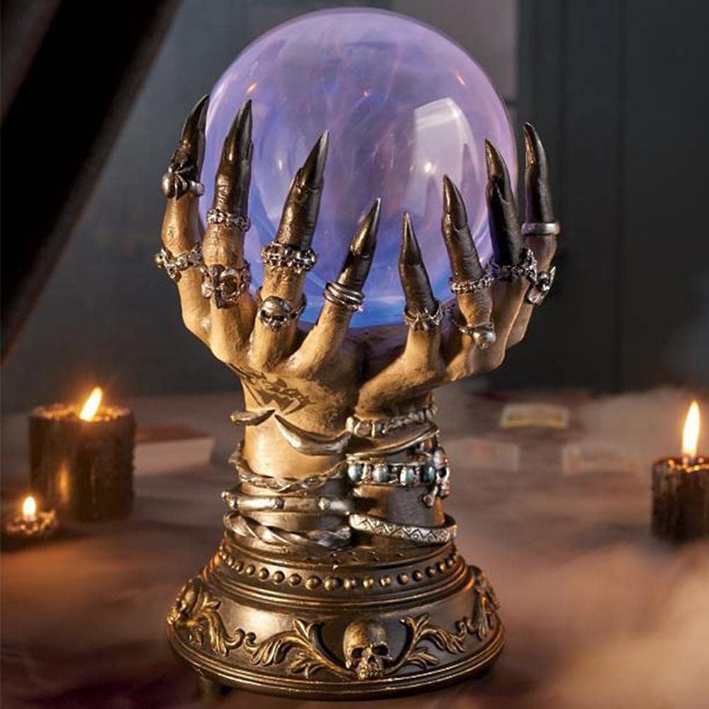 Amazon.com: Halloween Glowing Crystal Ball, Deluxe Celestial Crystal ...