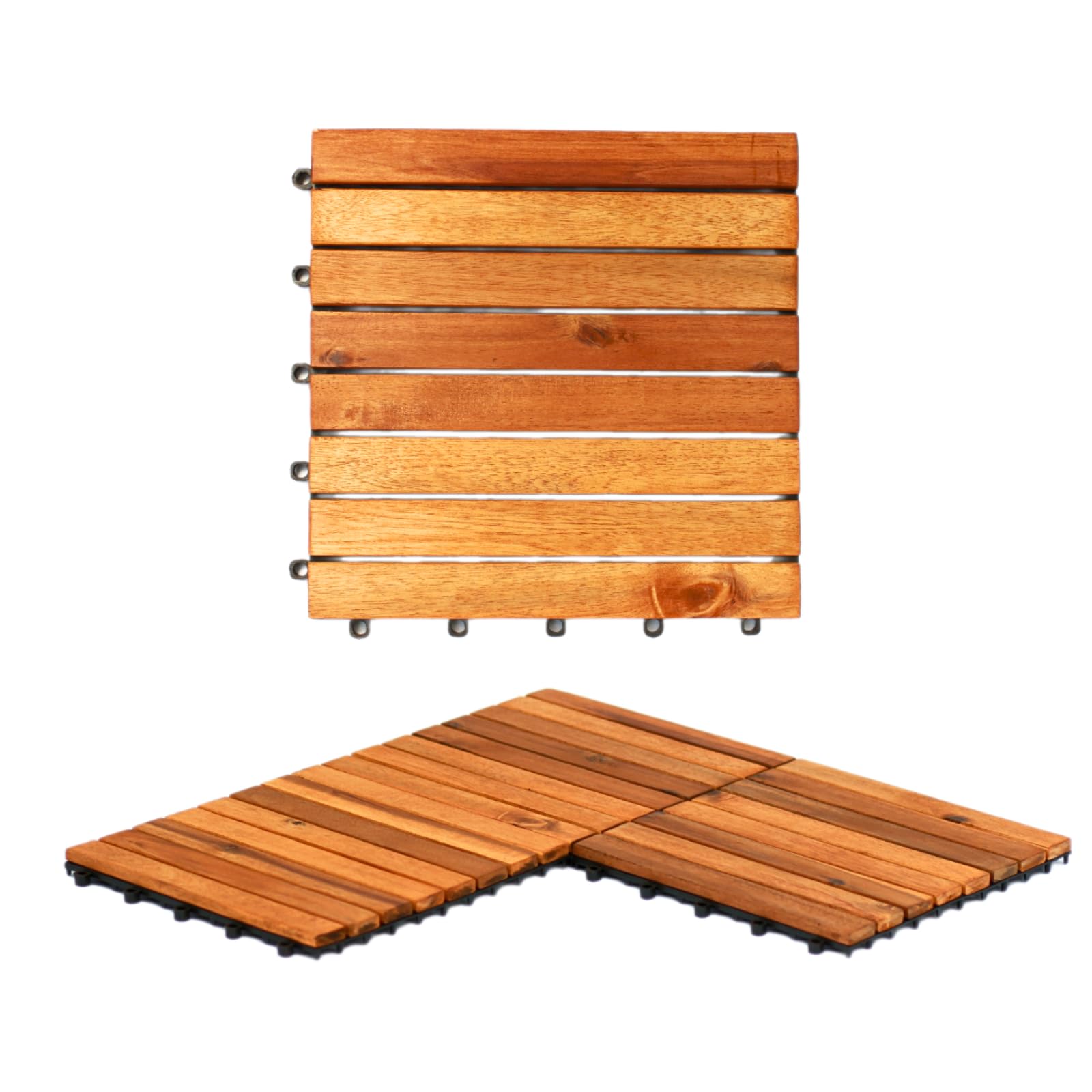 Buy Interlocking Deck Tiles-9PCS Waterproof Acacia Wood Patio Tiles ...