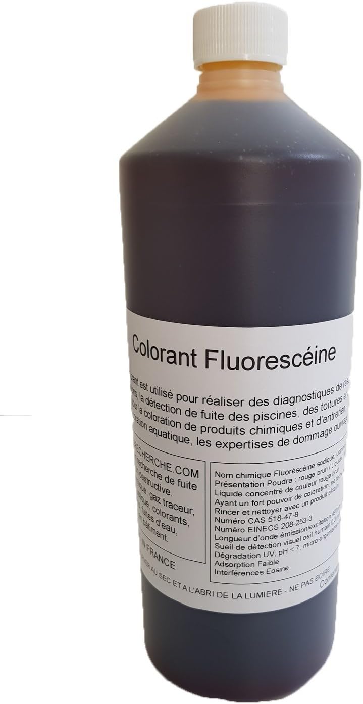 Colorant Fluorésceine 1 Litre pouvant colorer 3000 Litres d'eau ...