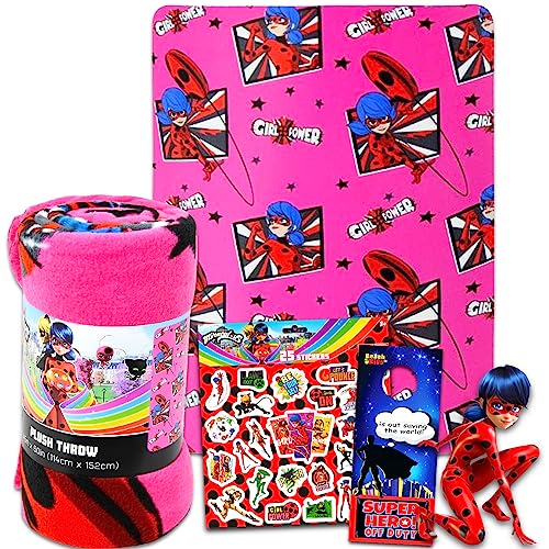 Snapklik.com : Zagtoon Miraculous Ladybug Fleece Blanket Set ...