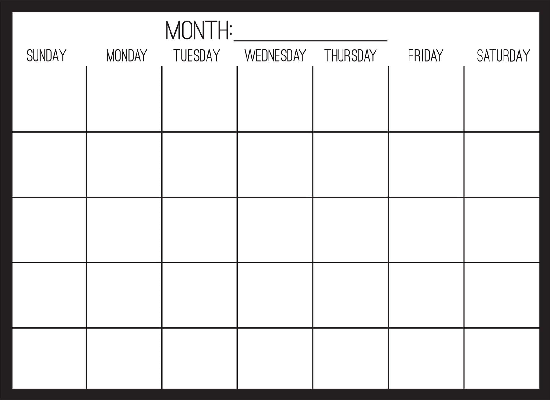 Amazon.com: WallPops WPE2801 on Clear Monthly Calendar, Black : Office ...