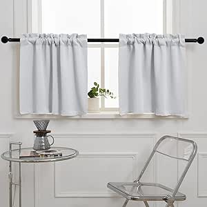 Amazon.com: Pickluc Cafe Kitchen Curtains 36 Inches Long 2 Panels ...