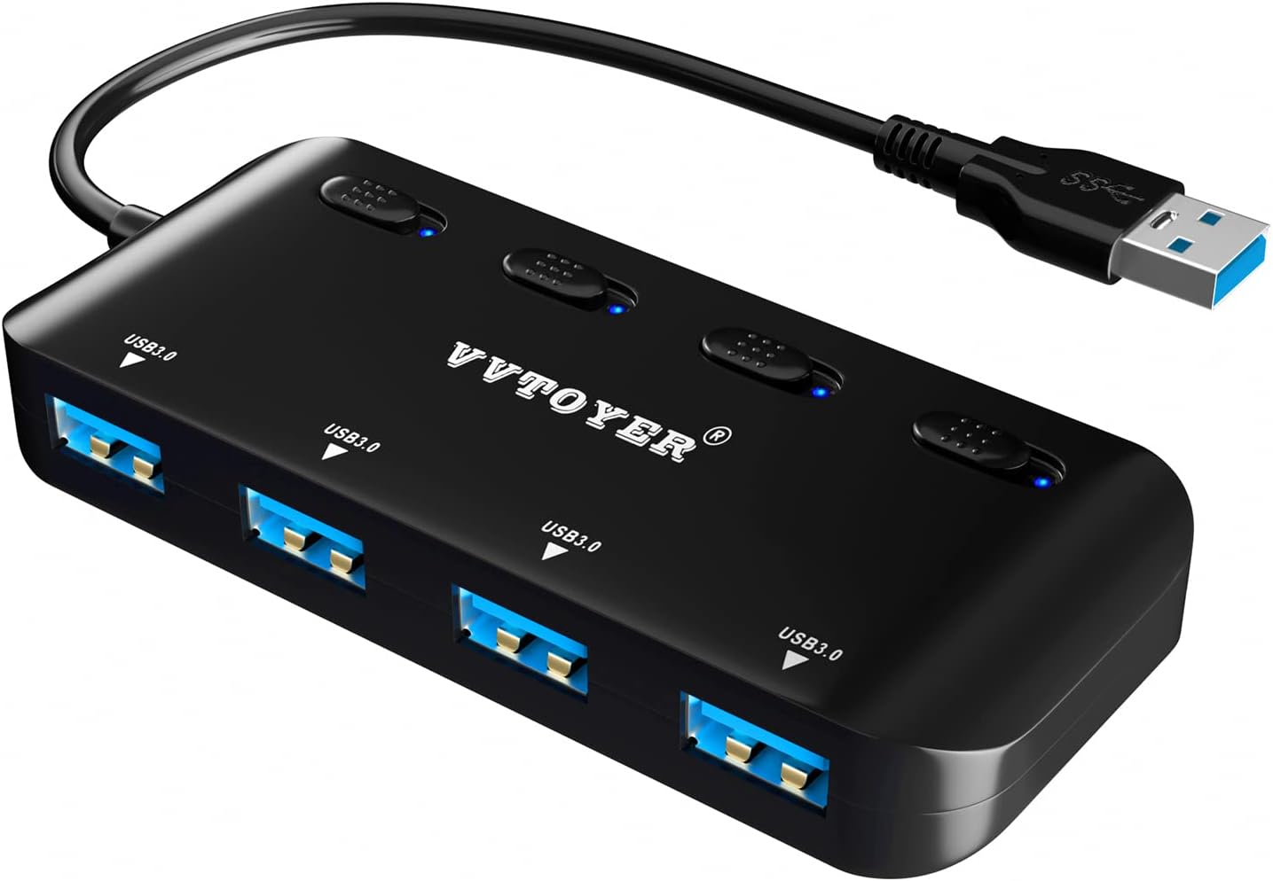 Amazon.com: USB 3.0 Hub Splitter - USB Extender 4 Port USB Ultra Slim ...