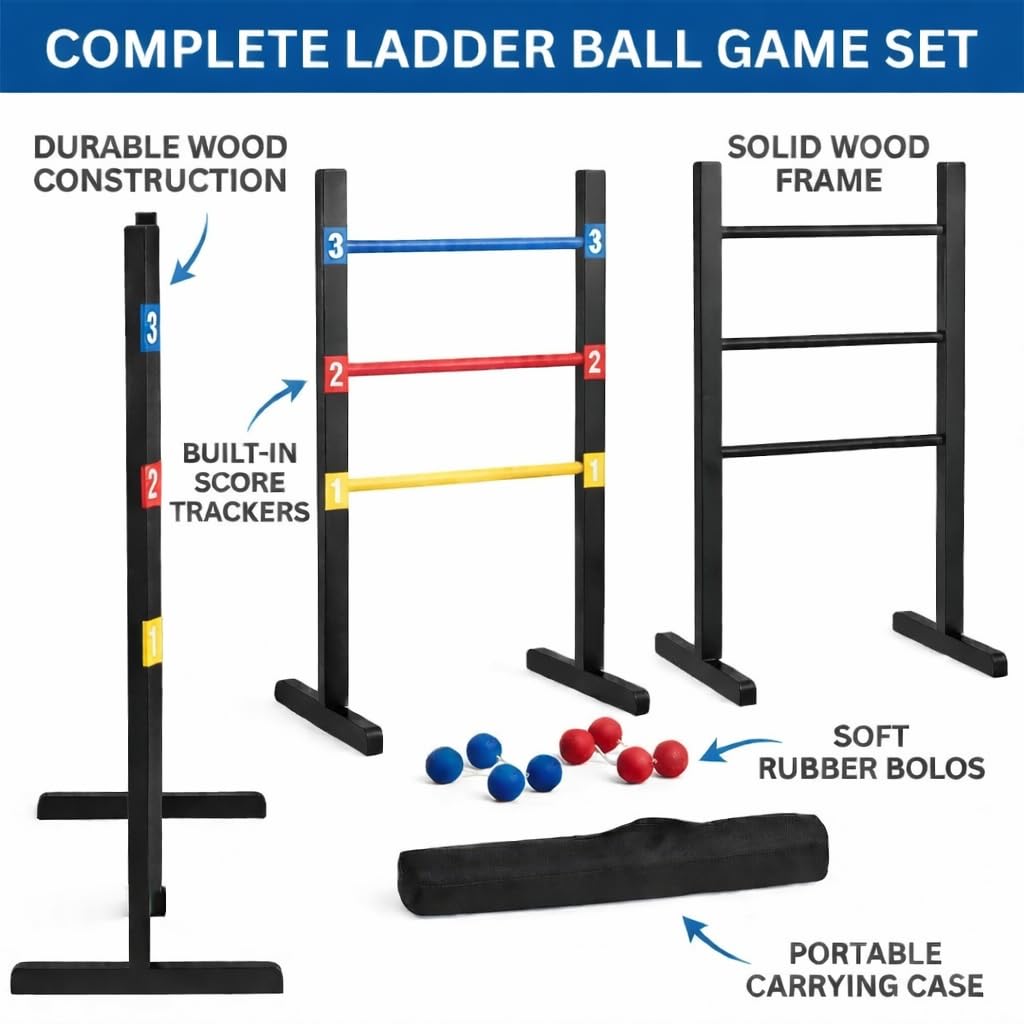 Snapklik.com : Pro Ladder Toss Indoor Outdoor Game Set For Yard & Lawn ...