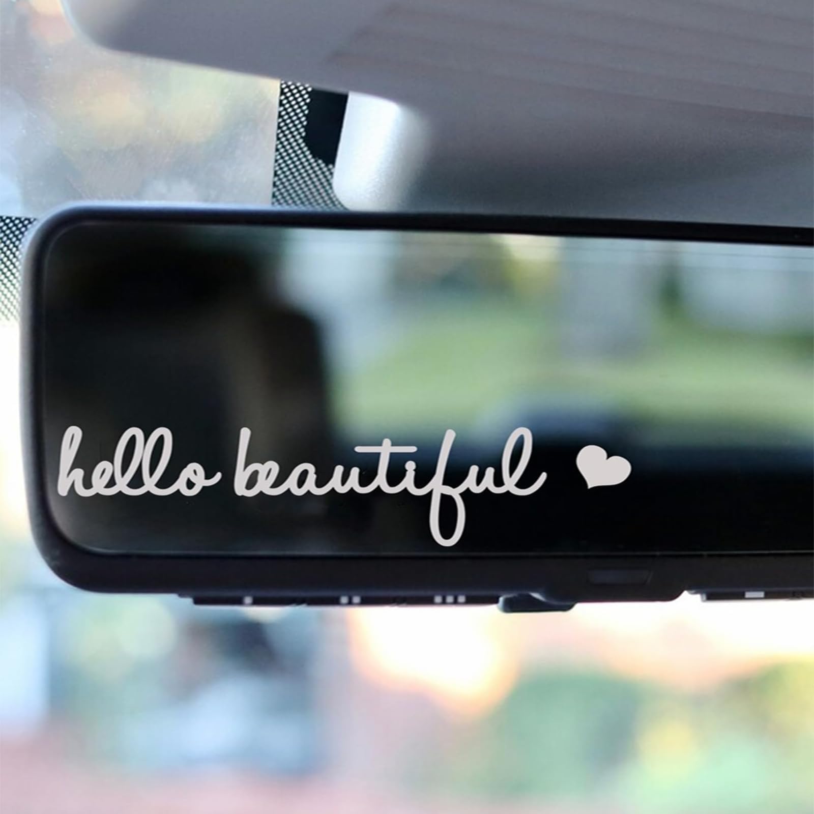 Amazon.com - 3X Hello Beautiful Rearview Mirror Decal,Car Decals for ...