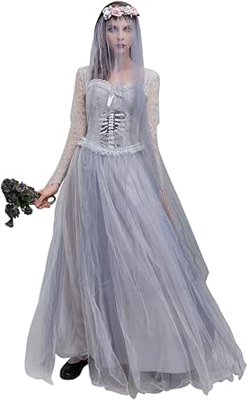 Amazon.com: SXYPAYXS-Women Halloween Dead Bride Costume Ghost Corpse ...