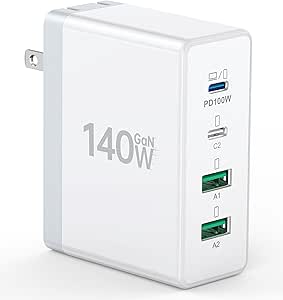 Amazon.com: 140W Mac Book Pro Charger,4 Port Flat Charging Station for ...