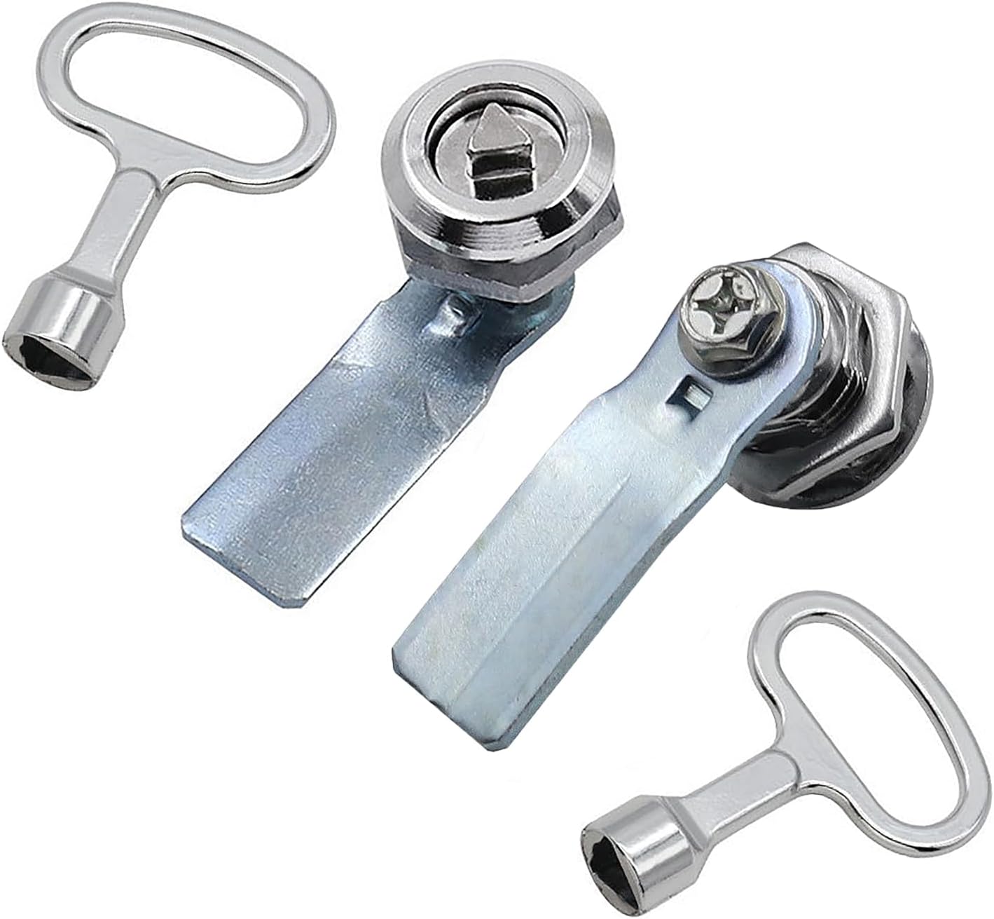 2 Sets Threaded Cabinet Cam Lock with Triangle Socket Key, Electric and ...