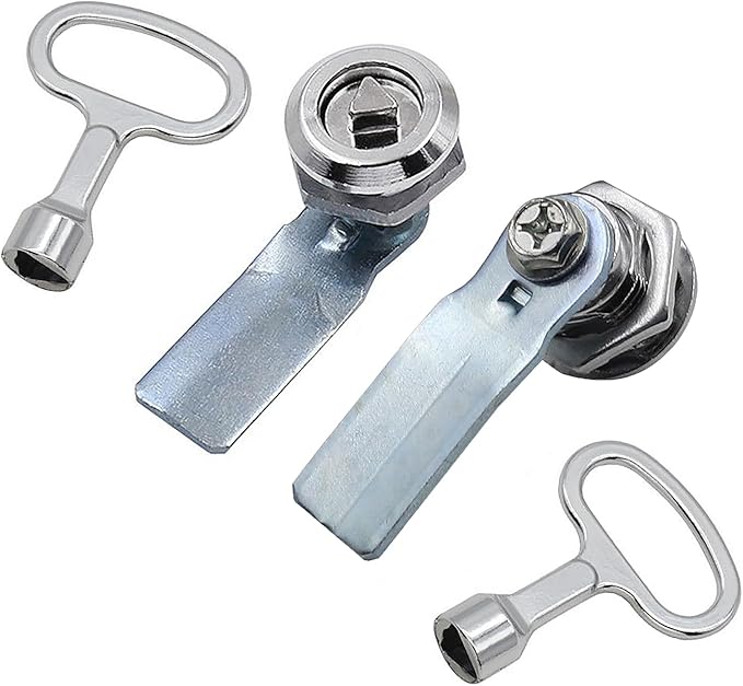 2 Sets Threaded Cabinet Cam Lock with Triangle Socket Key, Electric and ...