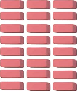 Pink Erasers, Premium Quality Latex Free Eraser - Standard Size Perfect ...