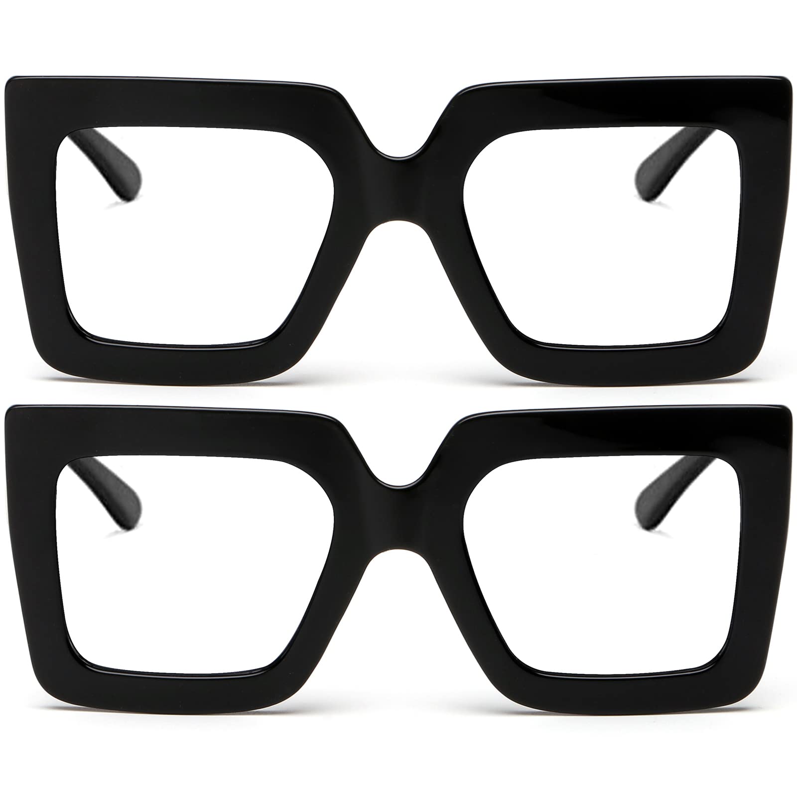 Amazon.com: AIEYEZO Oversized Square Blue Light Glasses for Women Cute ...