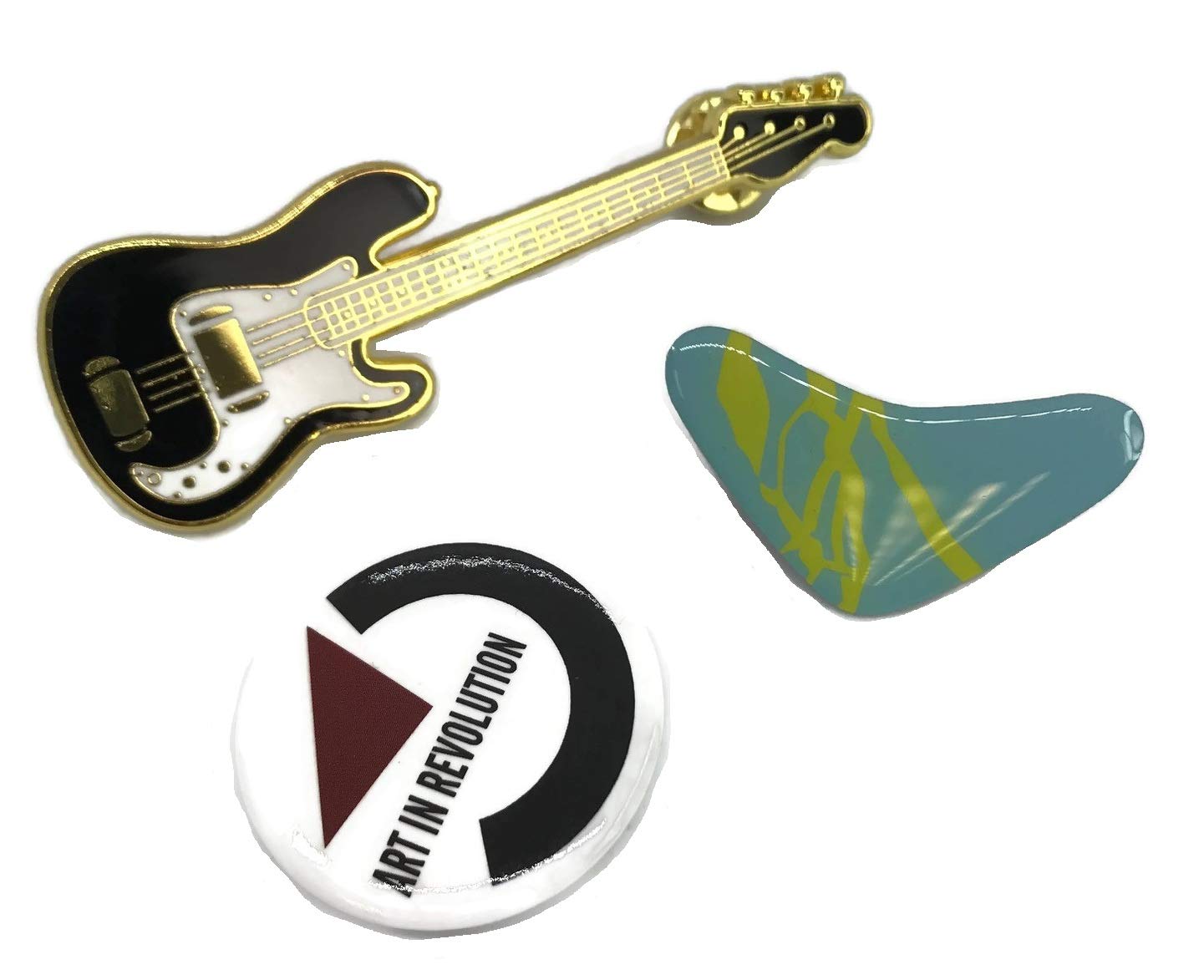 Snapklik.com : BTTF Jacket PIN Set Of 3 Guitar Boomerang Art Revolution ...