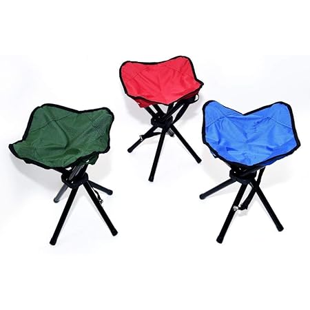 R RUNILEX Folding Tripod 3 Leg Stool for Camping & Travelling, Portable ...