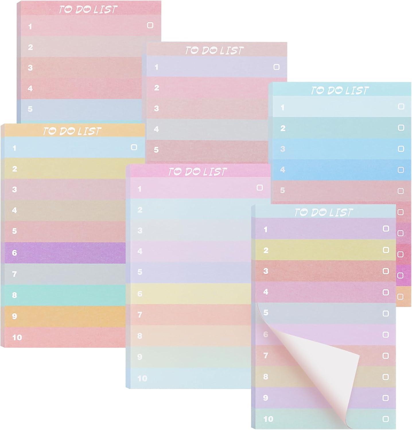 Toplive 300 Sheets To Do List Notepads Colorful Daily Planner Check ...