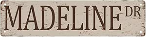 Amazon.com: Metal Sign Tin Sign Madeline Dr 4 X 16 Inch Vintage Tin ...