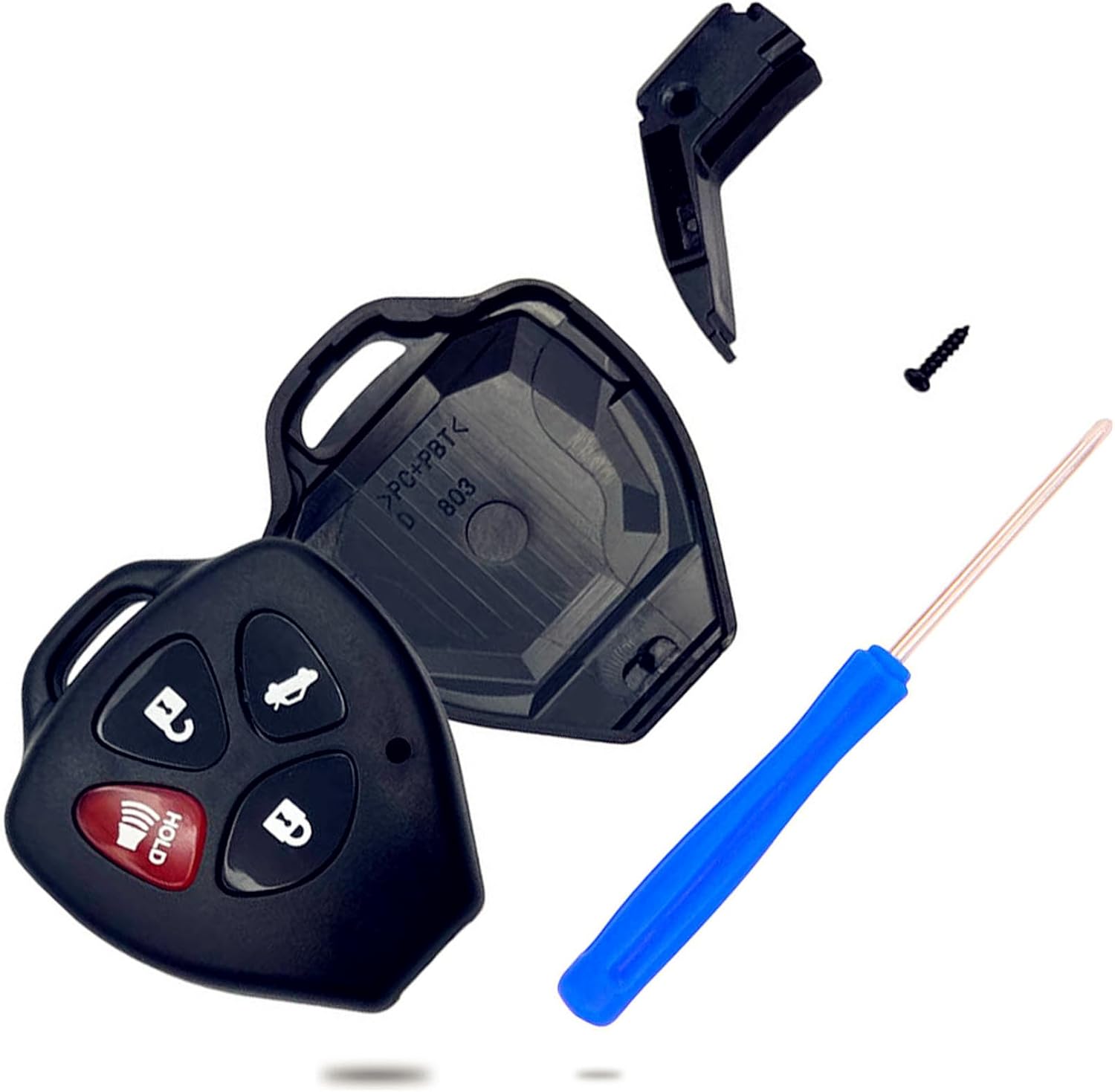 Amazon.com: Cutting Not Required - Key Fob Case Replacement for Toyota ...