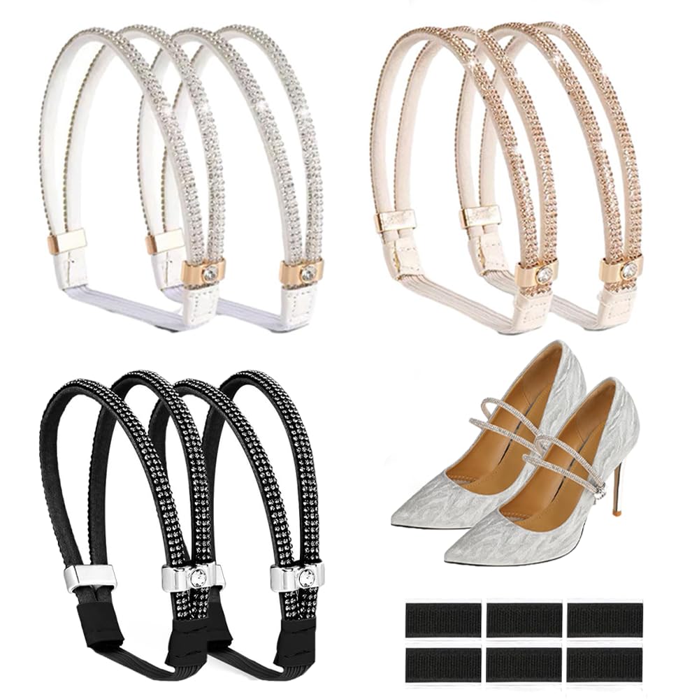 RXKFIGX 3 Pairs Shoe Straps for Heels,Sandal Shoelace Shoe Adjustable ...