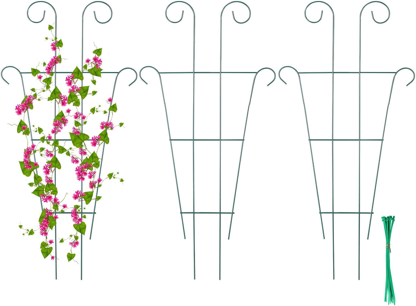 Amazon.com : GROWNEER 6 Pcs 43" Garden Trellis for Potted Plants, Metal ...