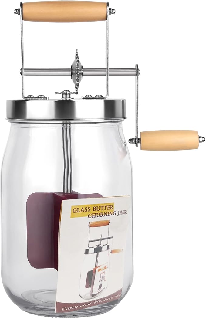 Amazon.com: 1.5 Liters Manual Butter Churner - Wooden Handle Shakes ...