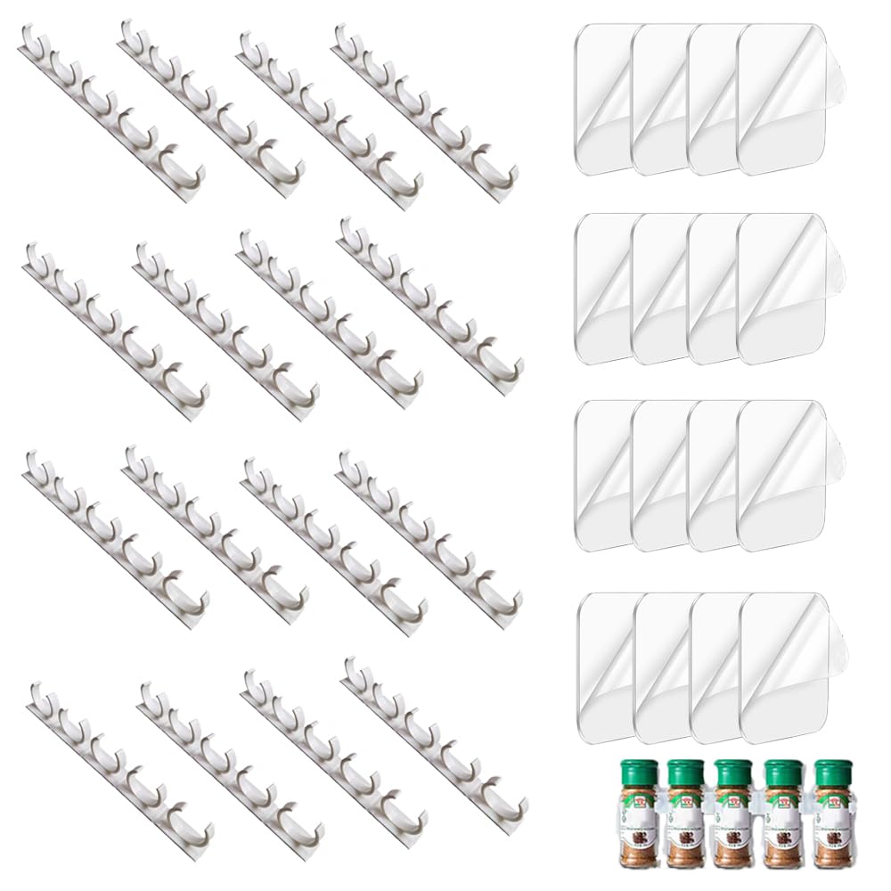 Amazon.com: BOSOIRSOU 80 Spice Gripper Clips, 16 Strips Spice Racks ...