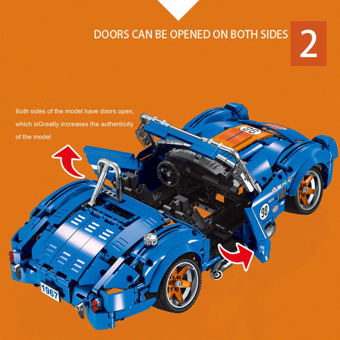 Audio Technics – Auto deportivo para Lego Ford Mustang Shelby Cobra 427 ...
