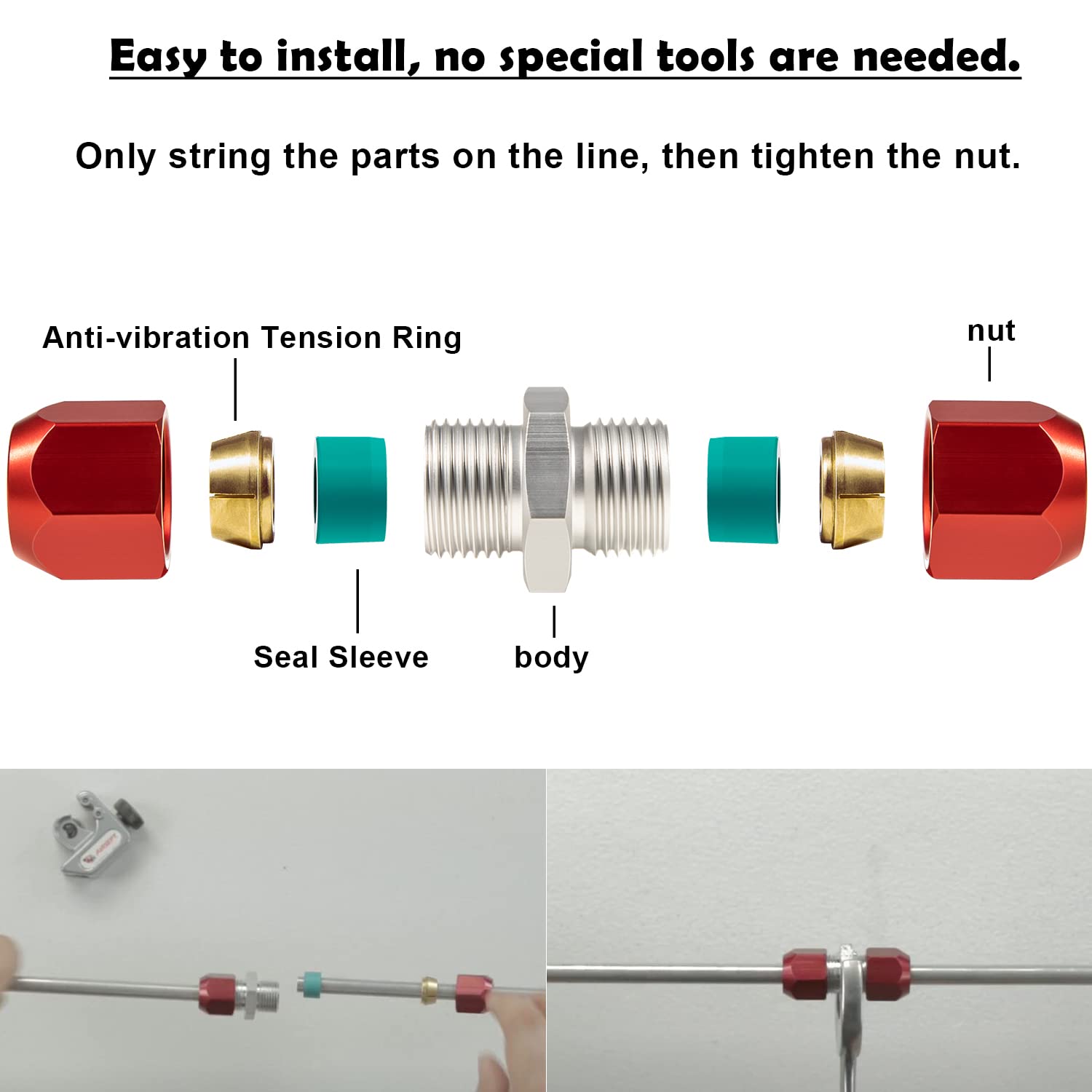 Snapklik.com : 800-641 Line Splice Connector Splicer Coupler For 3/8 ...