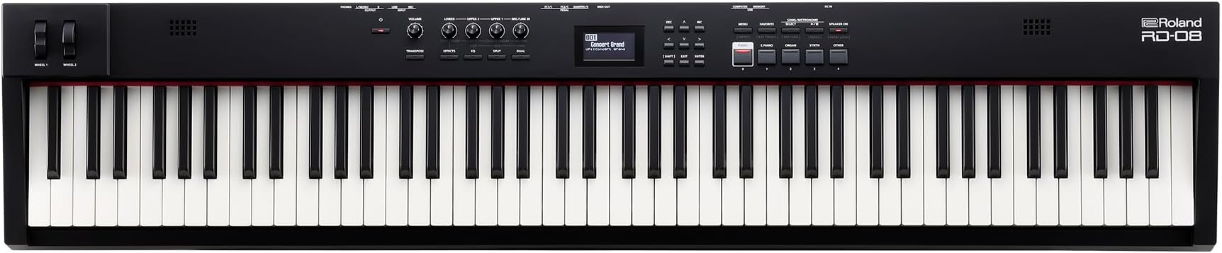 Amazon.com: Roland RD-08 Stage Piano | Authentic RD Sound & Playability | Streamlined Design ...