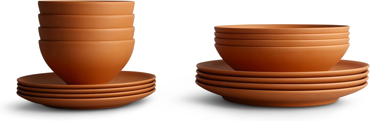 Amazon.com: Year & Day Outdoor 16 Piece Plant Derived Dinnerware Set ...