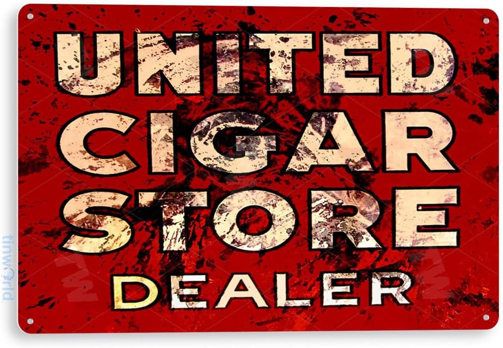 Amazon.com: Tinworld Tin Sign: United Cigar Store Dealer Tobacco Smoke ...