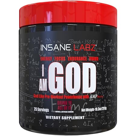 Amazon.com: Insane Labz I am God Pre Workout, High Stim Pre Workout ...