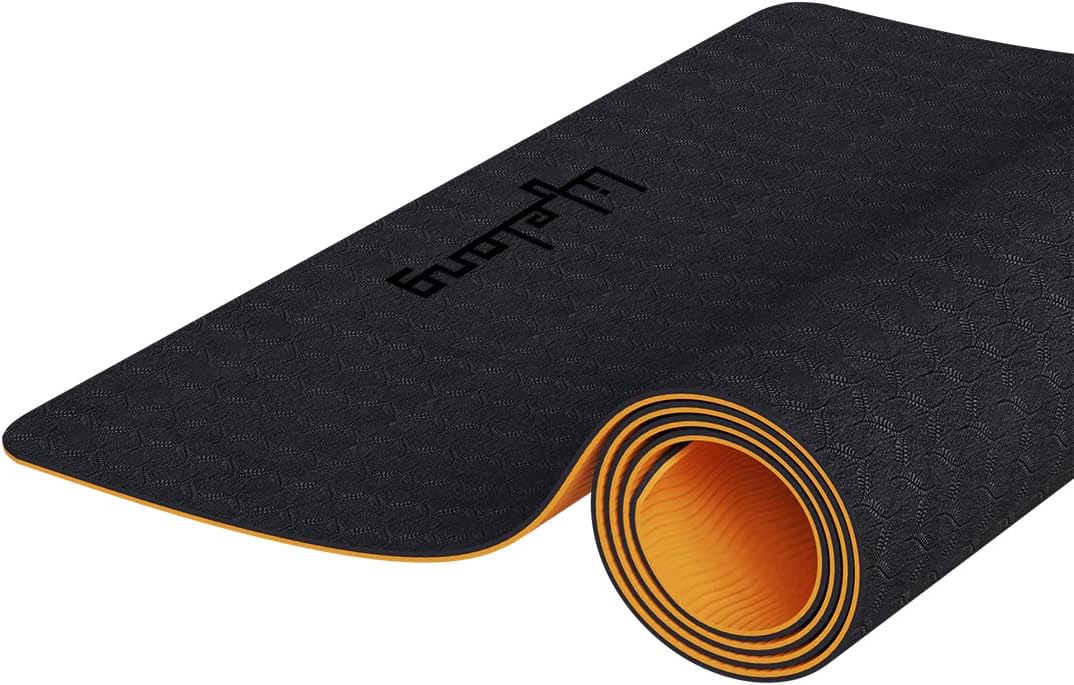 Buy amazon basics Foam Yoga And Exercise Mat With Carrying Strap, 6Mm ...