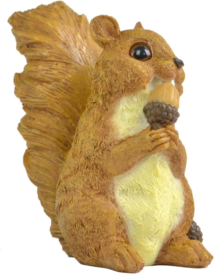 Amazon.com: CNFCollection Garden Décor Polyresin Squirrel Statue ...