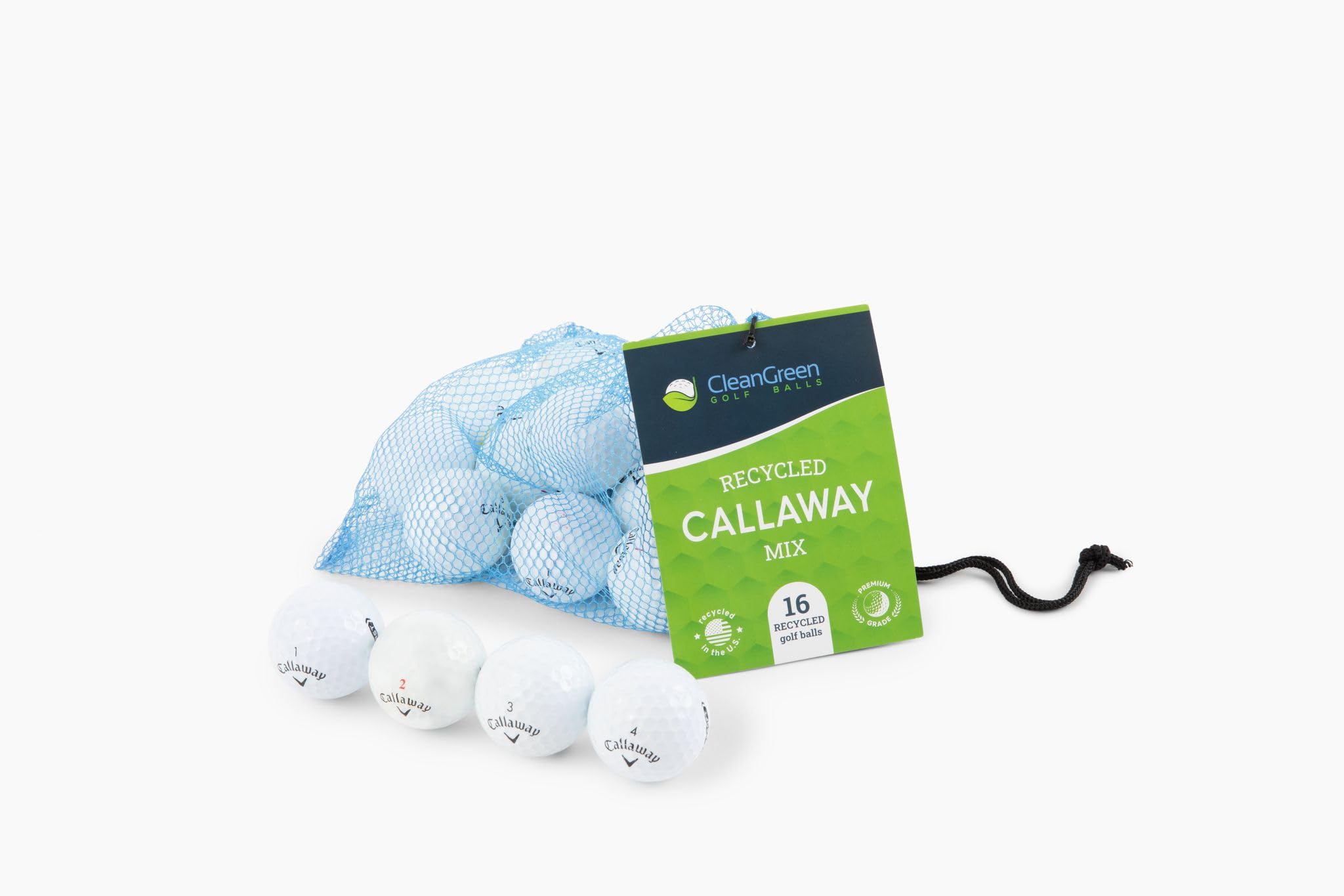 Snapklik.com : Clean Green Golf Balls 16 Pack Of Recycled And Used ...